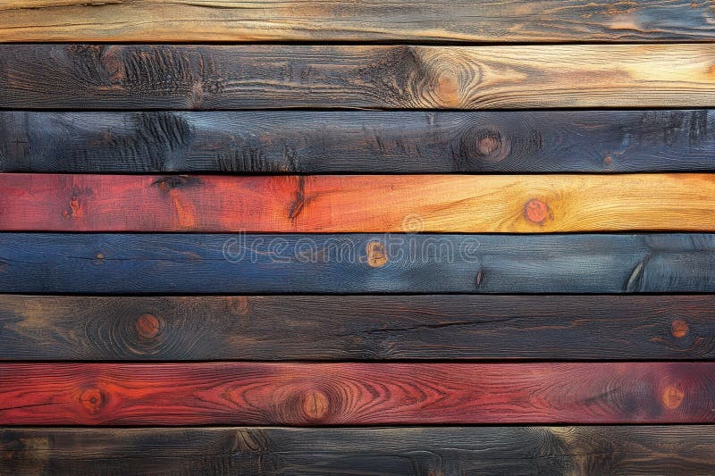 Colorful Stained Wood Planks Background Texture Design Stock ...