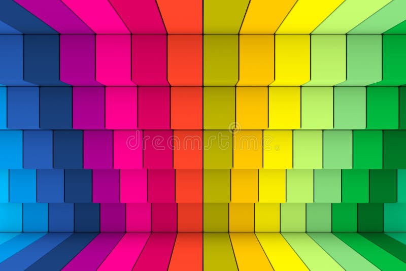 Colorful Stairs Abstract Background 3D Stock Illustration ...