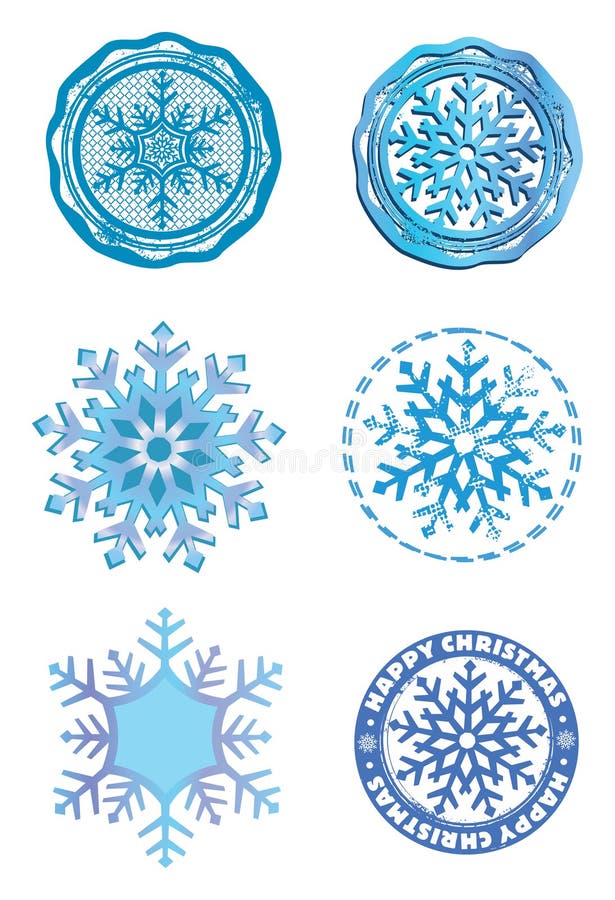 Colorful Stamp with Snowflake Stock Vector - Illustration of stamp ...
