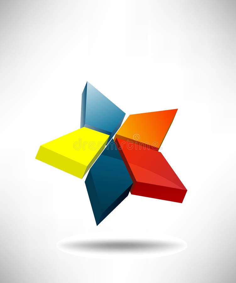 Vector Symbol for the Druze Community: Druze Five Coloured Star, a ...