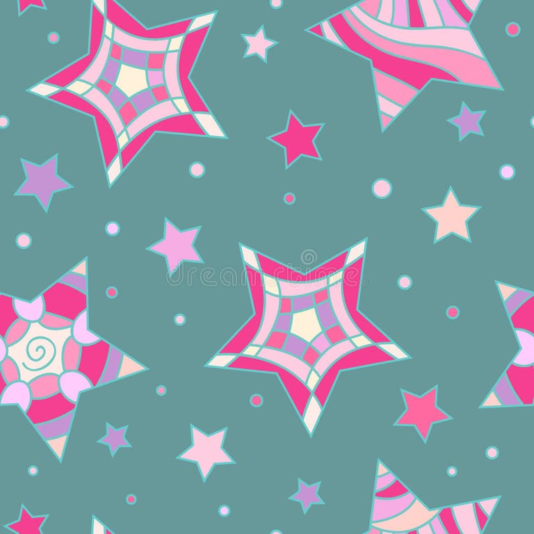 Colorful Star and Circle Texture Stock Vector - Illustration of ...