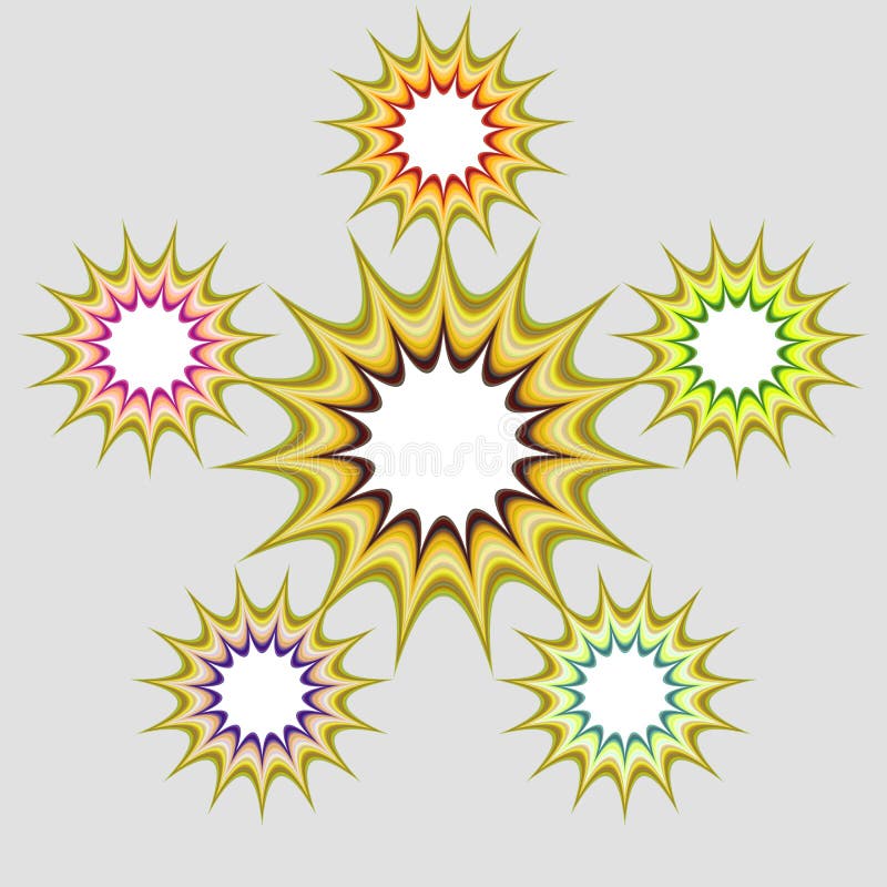 Colorful Star Fractal Infographic Template Design Stock Vector ...