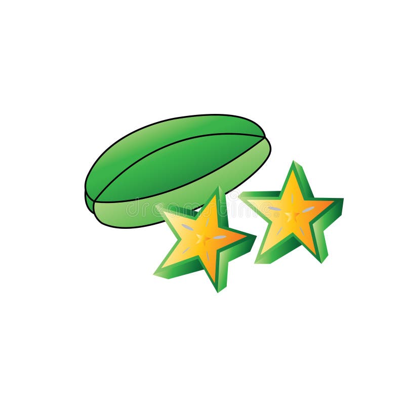 Colorful Star Fruit Vector Design Icon Stock Vector - Illustration of ...