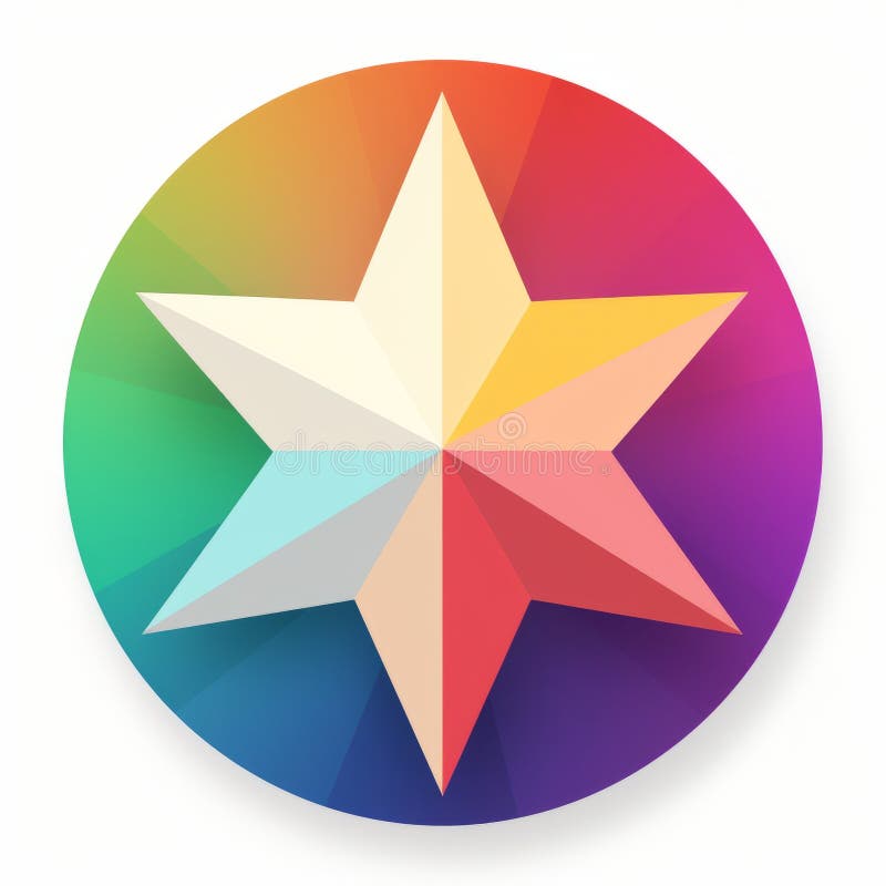 A Colorful Star Border on a White Background Stock Illustration ...