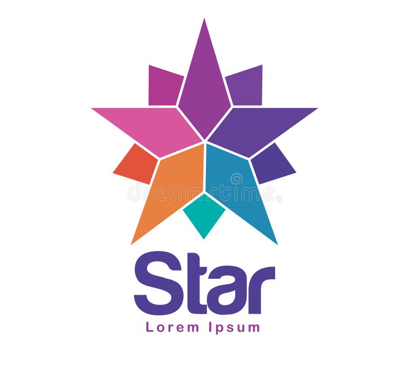 Colorful Star Logo stock illustration. Illustration of purple - 81276706