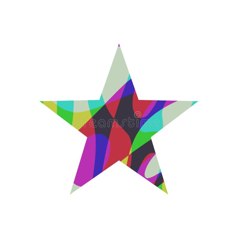 Rainbow star symbol stock vector. Illustration of colorful - 253179432