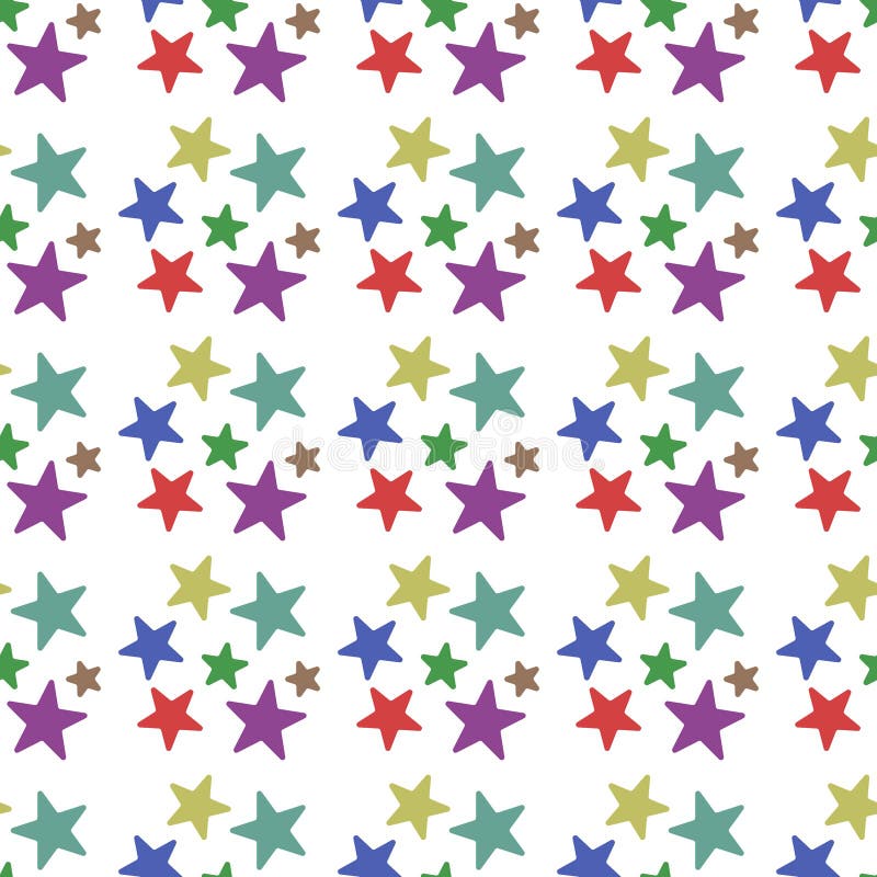Colorful Star Seamless on White Backround Eps 10 Stock Vector ...