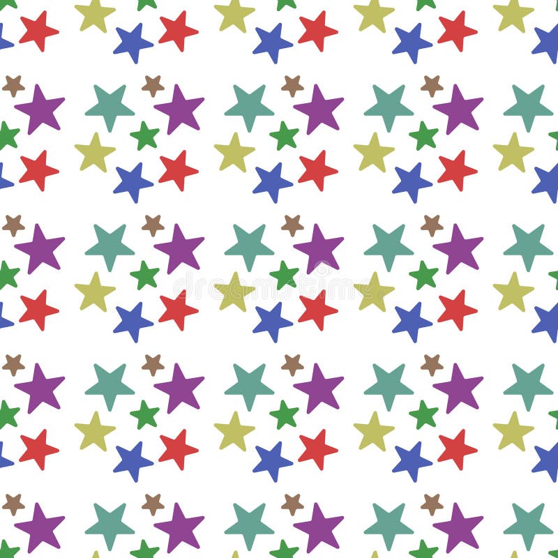 Colorful Star Seamless on White Backround Eps 10 Stock Vector ...