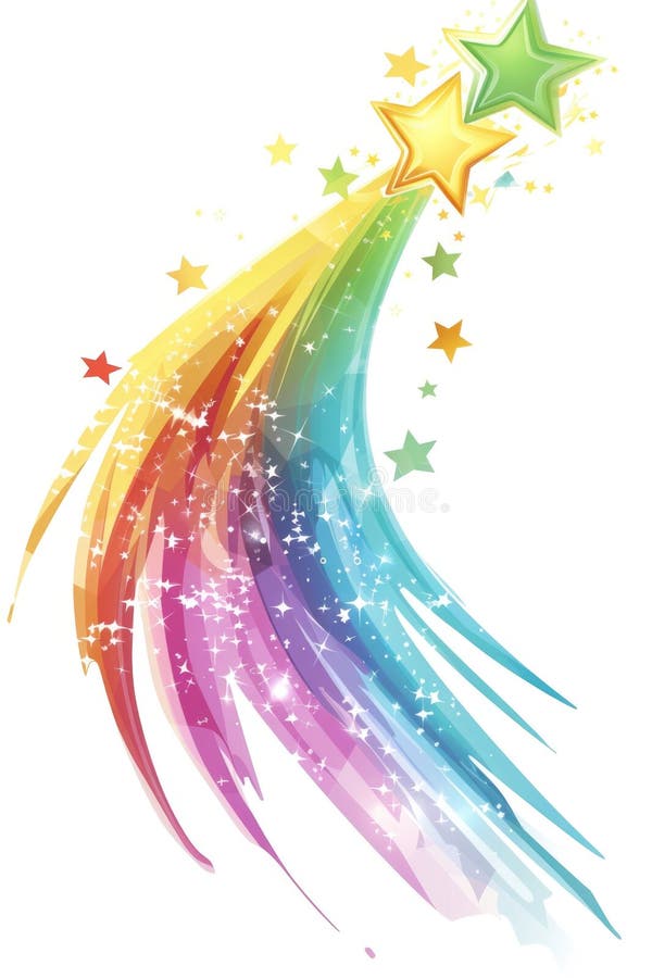 A Colorful Star Soaring through the Air, Perfect for Representing Magic ...