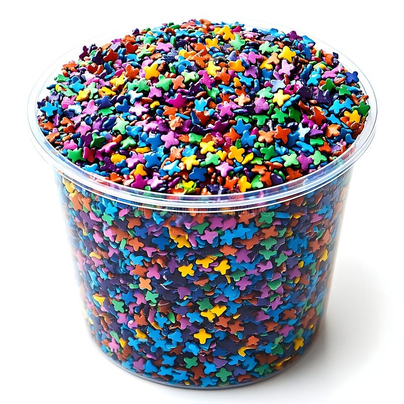 Rainbow Star Sprinkles stock illustration. Illustration of decoration ...