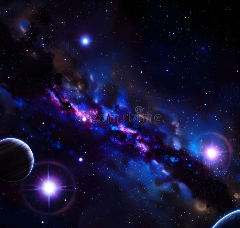 Colorful Star Systems and Galaxies Stock Image - Image of distant ...