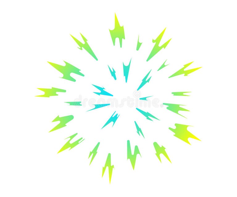 Colorful Starburst. Bomb Gradient Blast Big Explosion. Abstract Comic ...