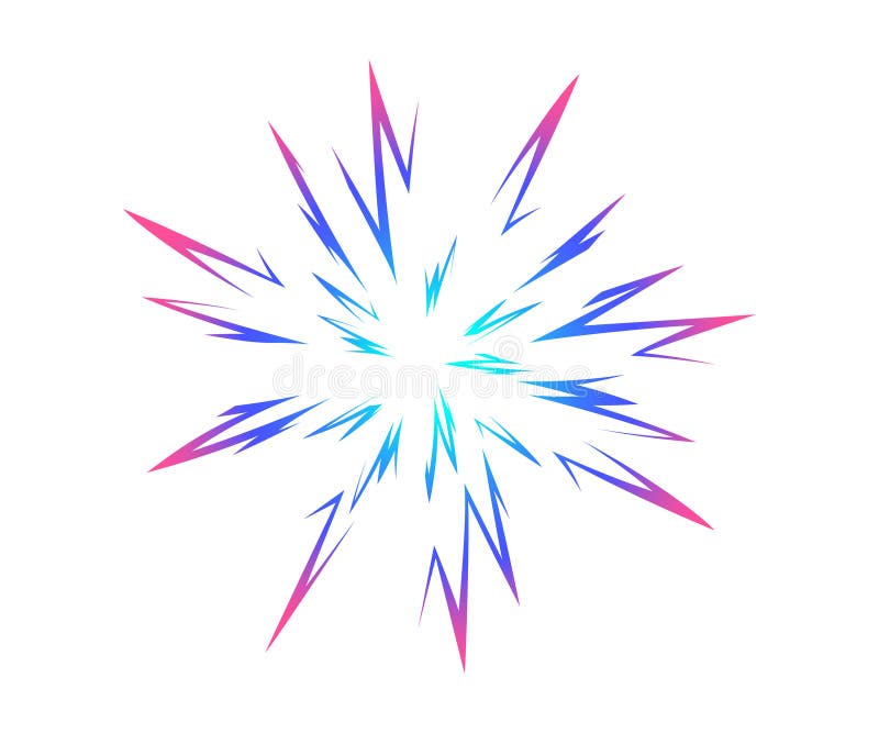 Colorful Starburst. Bomb Gradient Blast .Vector Big Explosion. Abstract ...