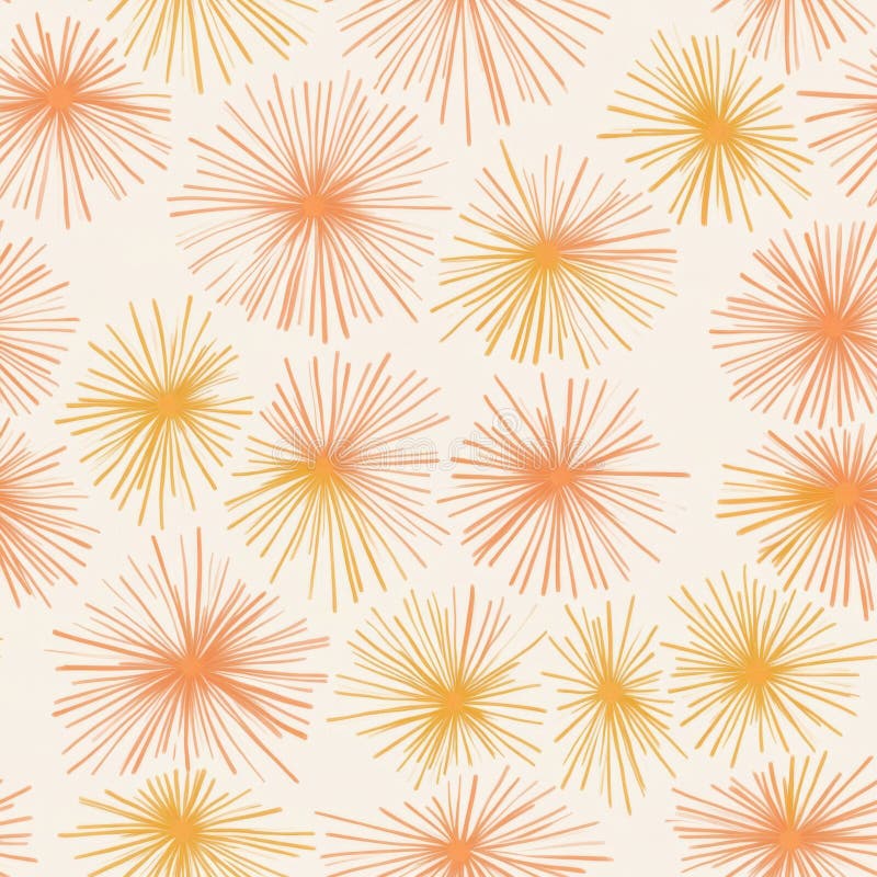 Colorful Starburst Pattern with Orange and Yellow Radiating Lines on ...