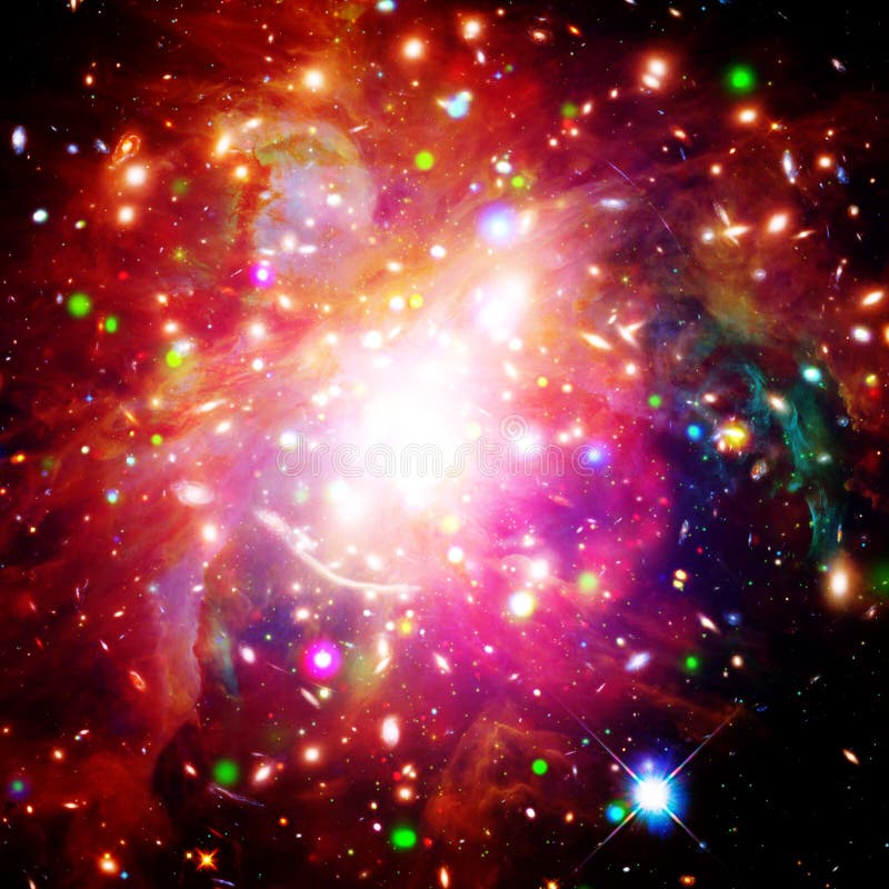 Space Background With Colorful Galaxy Cloud Nebula. The Elements Of ...