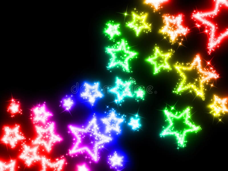 Colorful stars stock illustration. Illustration of rainbow - 15434392