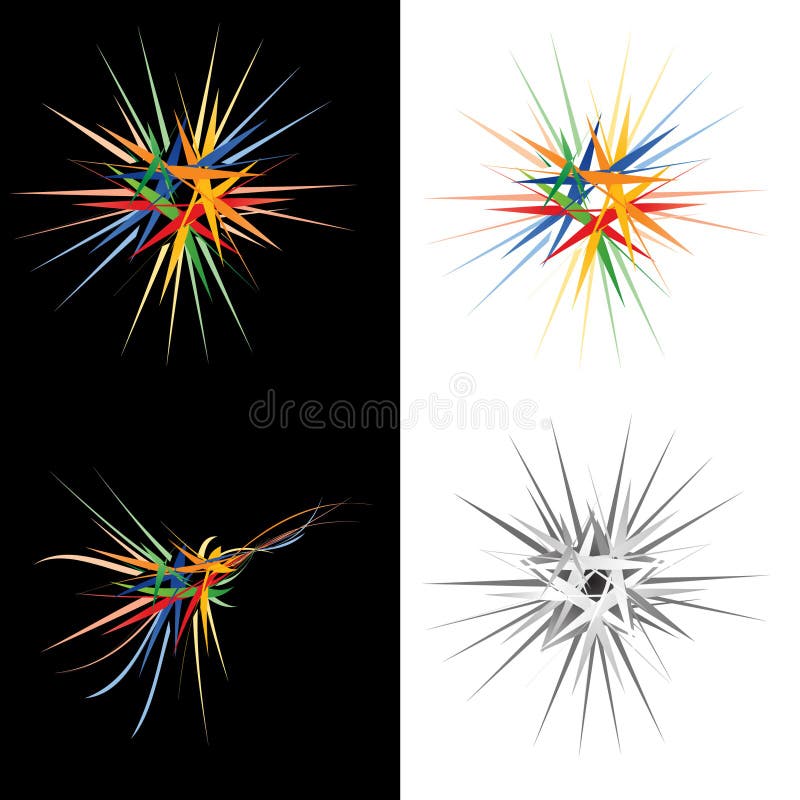 Colorful stars explode stock vector. Illustration of greeting - 17000536