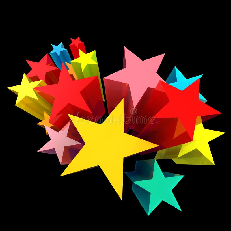 Colorful stars stock illustration. Illustration of radiation - 30596203