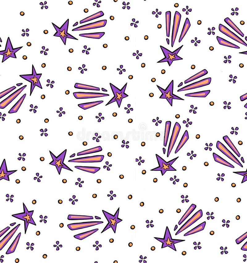 Colorful Stars Seamless Pattern. Vector Stock Illustration ...