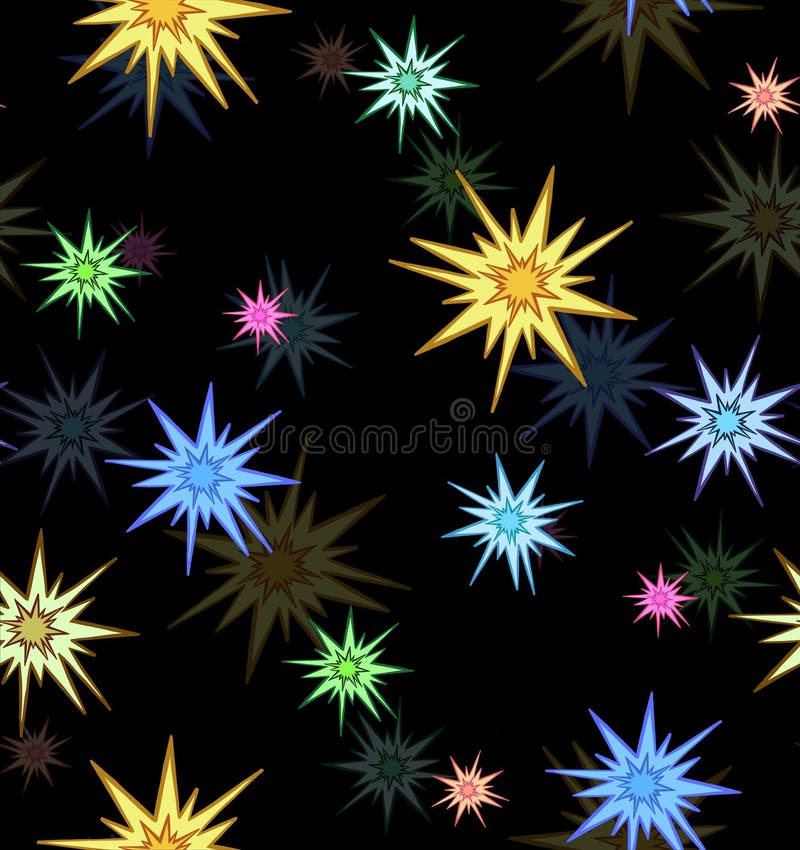 Colorful Stars Seamless Pattern. Vector Stock Illustration ...
