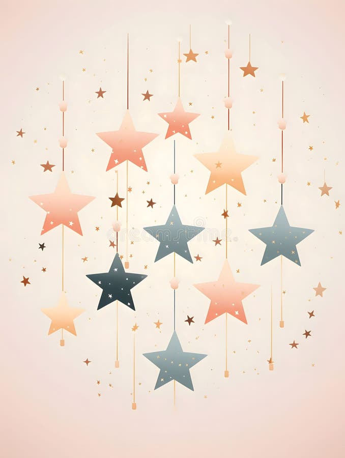 Colorful Stars on Strings. the Christmas Star As a Symbol of the Birth ...