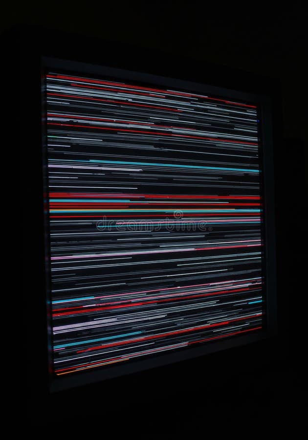 Colorful Static Noise on a Dark Screen Stock Illustration ...