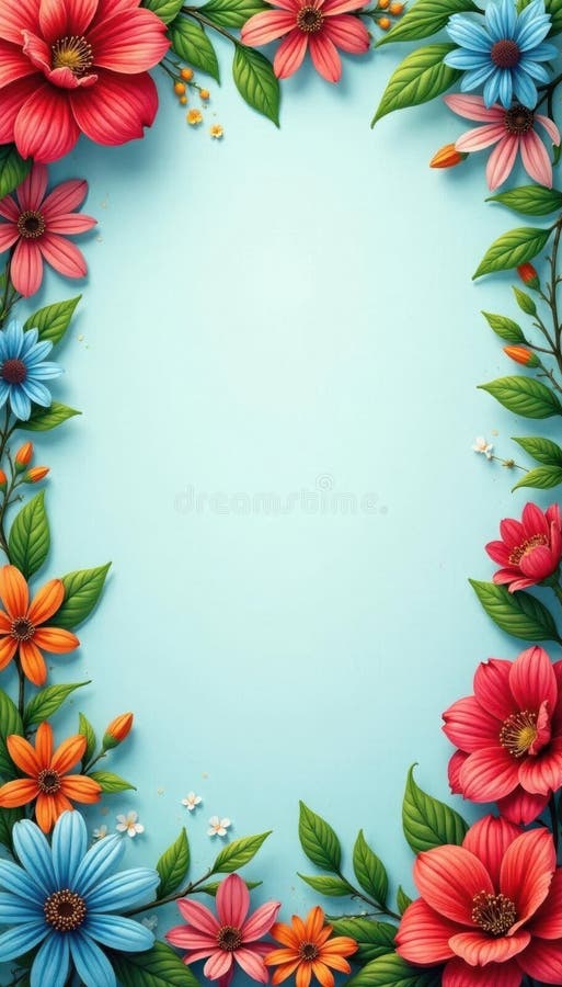 Colorful Stationery Border Frames Empty Central Space, Texture ...