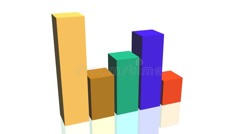 Colorful Statistics Histogram Stock Illustration - Illustration of ...