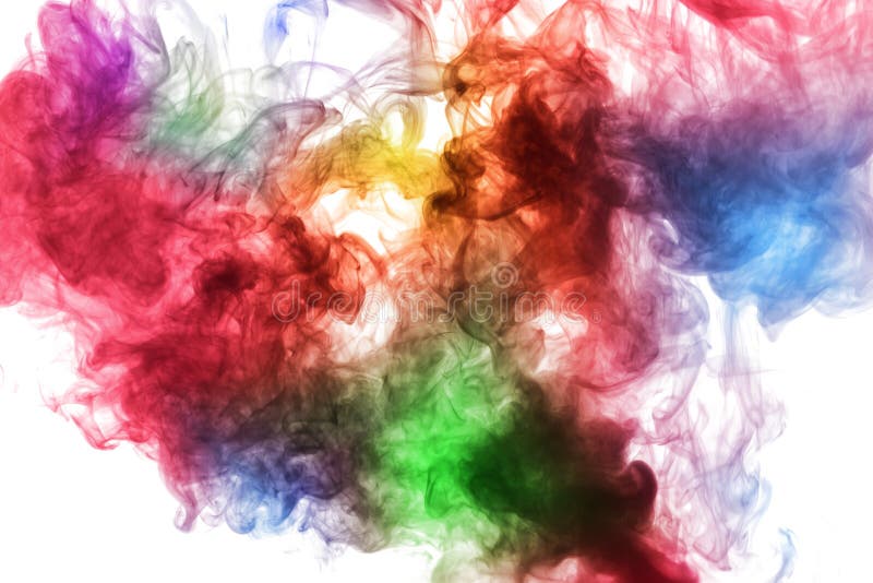 Colorful Steam on the White Background Stock Illustration ...