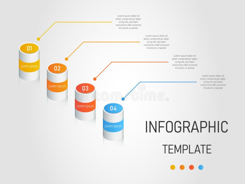Cylinder Infographic Template. Stock Vector - Illustration of layout ...