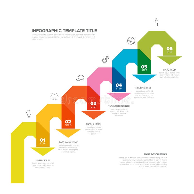 Infographic Template Colorful Arrows Stock Illustrations – 5,295 Infographic Template Colorful ...
