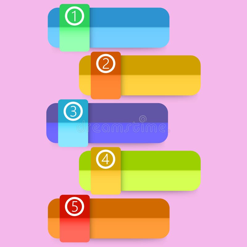 Colorful Step by Step Design. Vector Illustration. Stock Vector ...