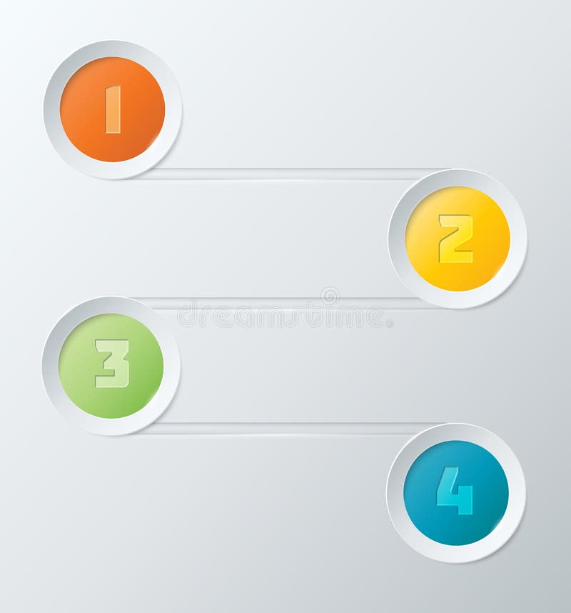 Colorful Steps Infographics Elements Stock Vector - Illustration of ...