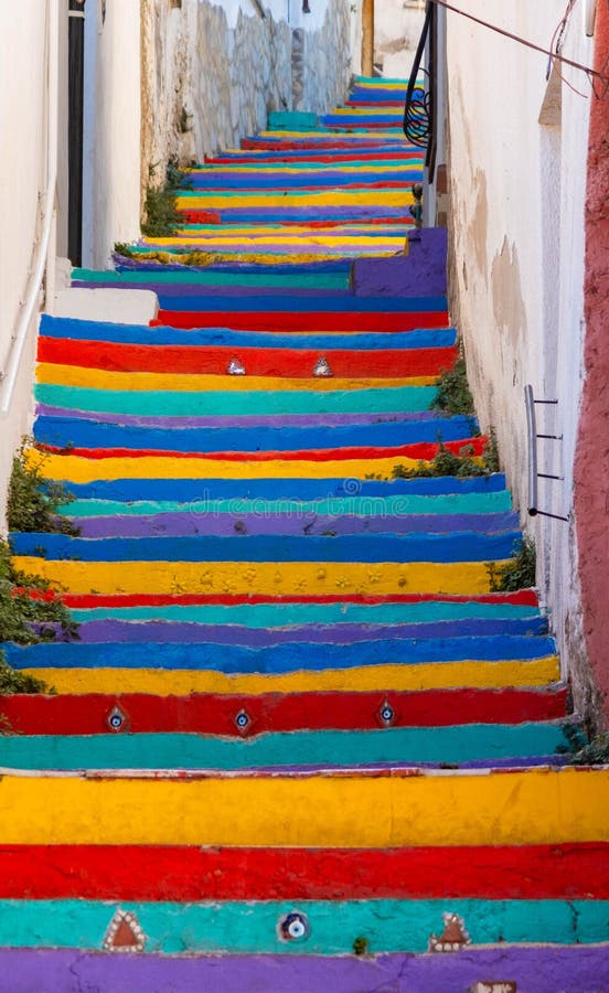 Colorful Steps in Kusadasi Turkey Editorial Photography - Image of site ...