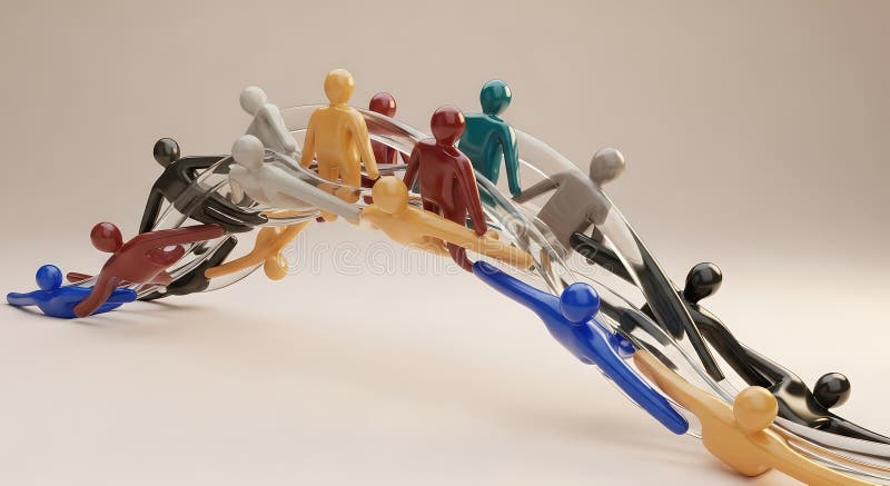 Teamwork and Support in a Group Dynamic Stock Illustration ...