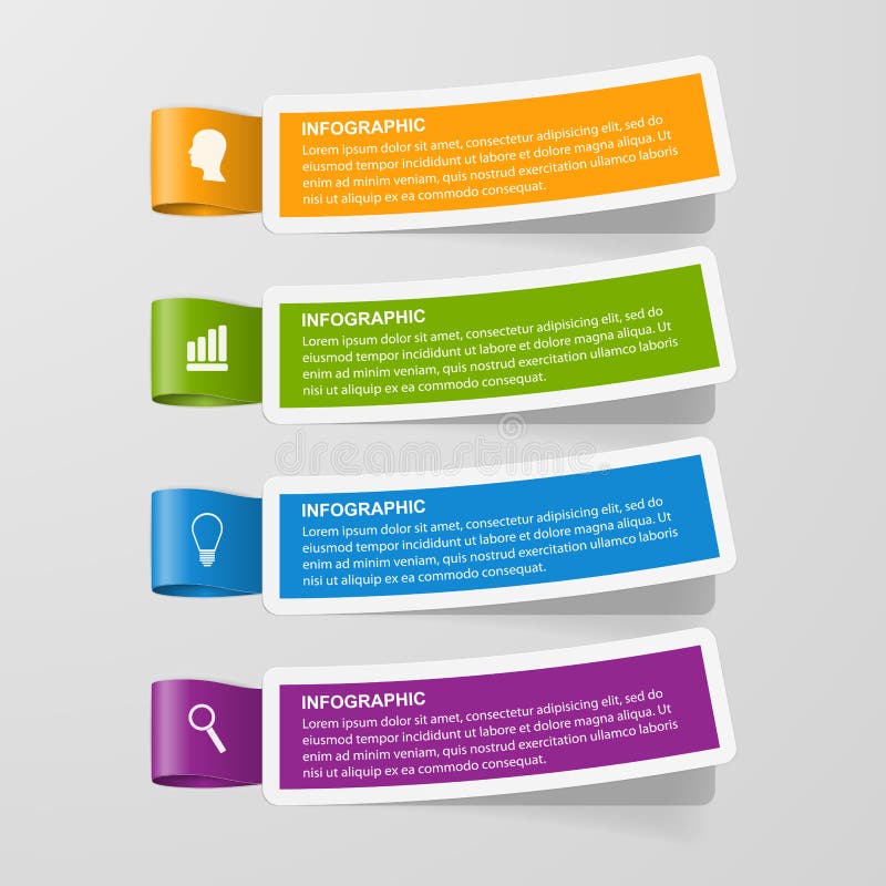 Colorful Sticker Banners. Infographic Concept Stock Vector ...