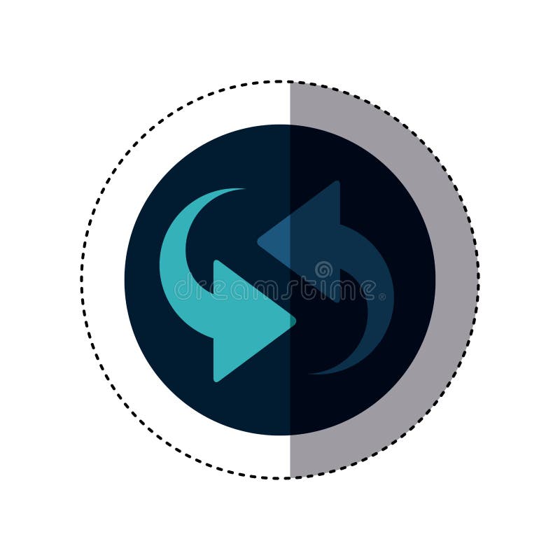 Colorful Sticker Circular Border with Arrows Update Stock Vector ...