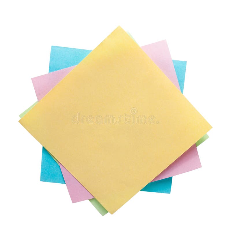 Colorful Sticker Note Paper Stock Image - Image of postit, colorful ...
