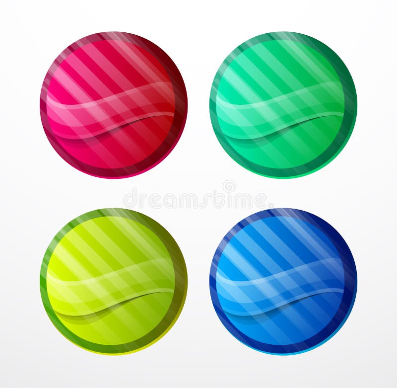 Colorful sticker set stock vector. Illustration of promotion - 26442156