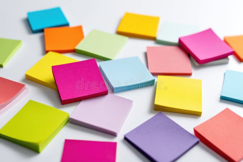 Colorful Sticker Set Scattered on a Clean White Background for Creative ...