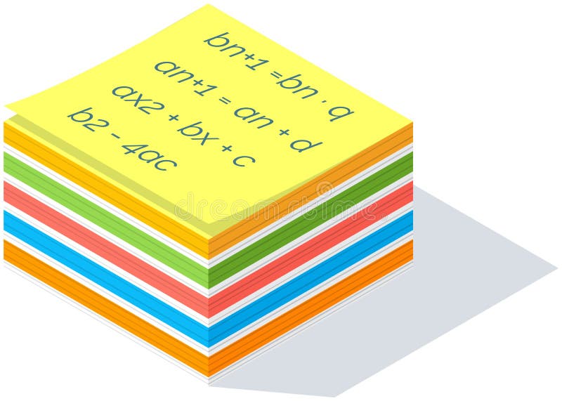 Colorful Sticker for Writing Important Working Notes. Notepaper Office ...