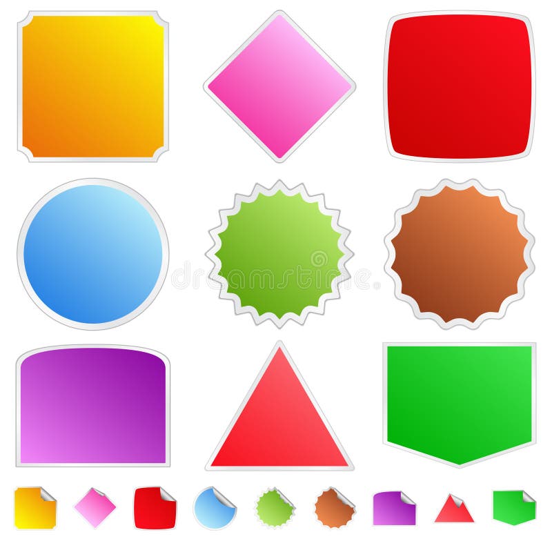 Sticker Badge Set Vector stock vector. Illustration of label - 14539743