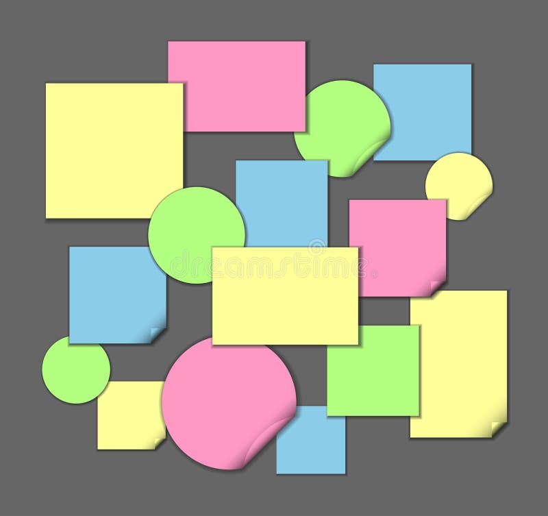 Colorful stickers stock illustration. Illustration of design - 38049424