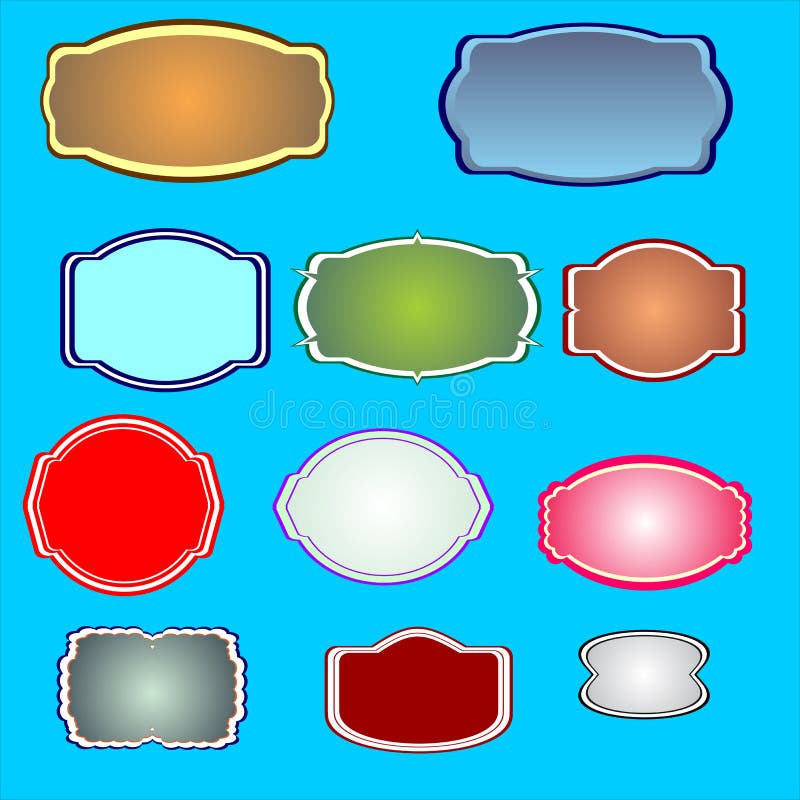 Colorful Stickers, Labels, Bubbles. Vector Pattern Stock Vector ...