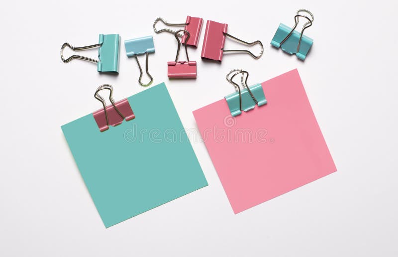 Colorful Stickers with Space To Insert Text and Colorful Paper Clips on ...