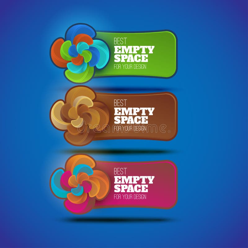 Colorful stickers stock illustration. Illustration of banner - 38701531