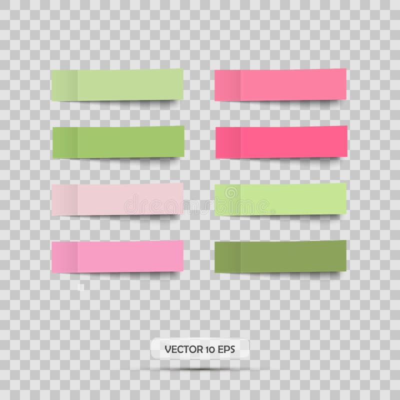 Colorful Stickers. Vector Illustration. Set of Paper Note Stickers ...