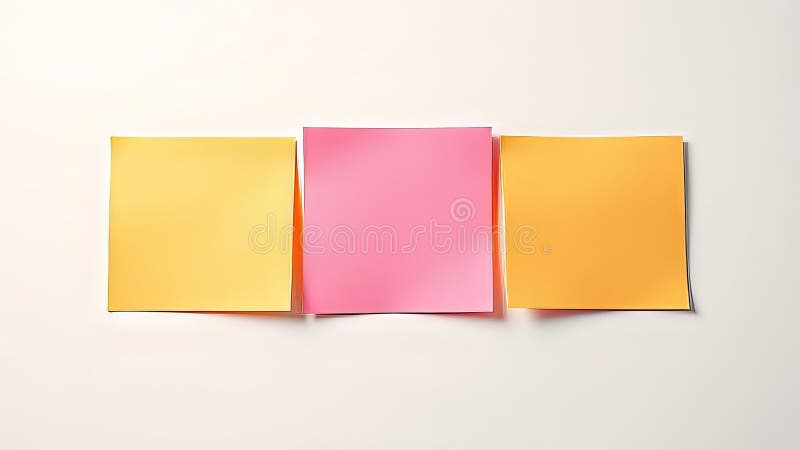 Colorful Sticky Note Mockup Blank Notes for Brainstorming Planning and ...