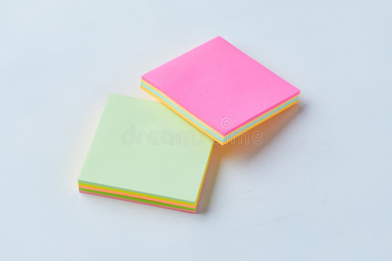 Colorful Sticky Note Pads Stacked on a Light Surface for Organization ...
