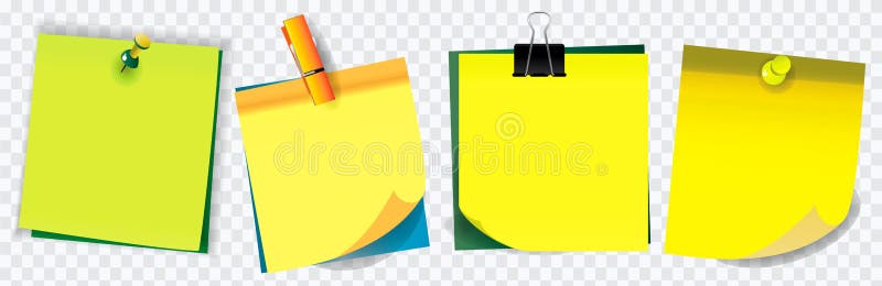 Colorful Sticky Note. Using in School, Work or Office Activity Stock ...